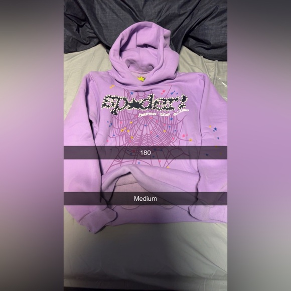 Sweaters | Sp5der Aa Hoodie Purple | Poshmark